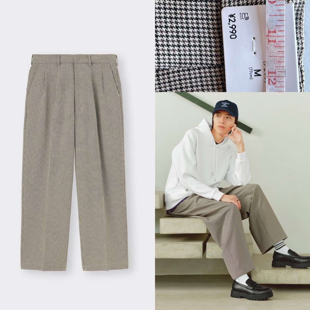 GU (by Uniqlo) buggy slacks, Men's Fashion, Bottoms, Trousers on Carousell