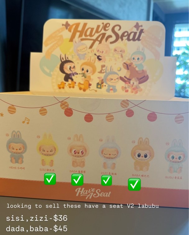 Have A Seat LABUBU V2, Hobbies & Toys, Toys & Games on Carousell
