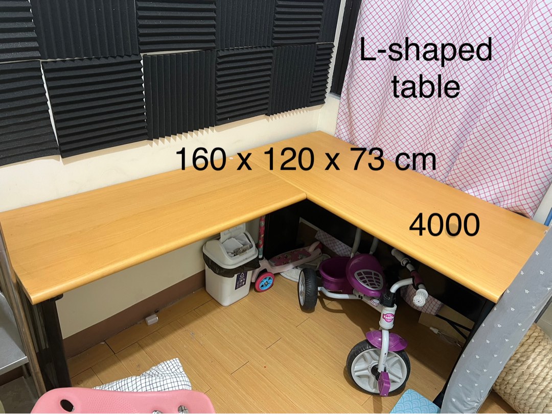 Heavy duty L-shaped Computer Table, Furniture & Home Living, Office ...
