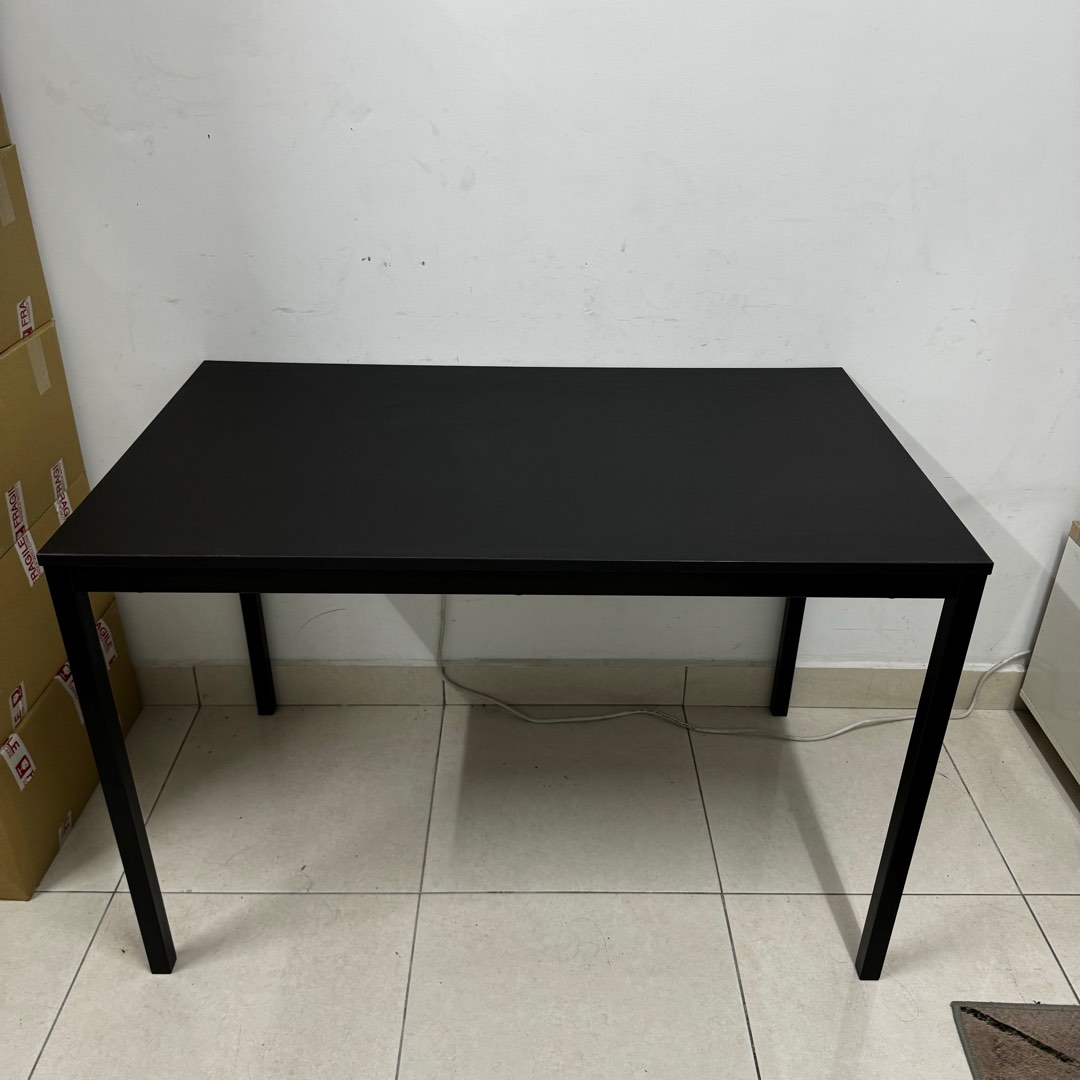 Ikea black dining table TARENDO work desk meja makan hitam meja belajar ...