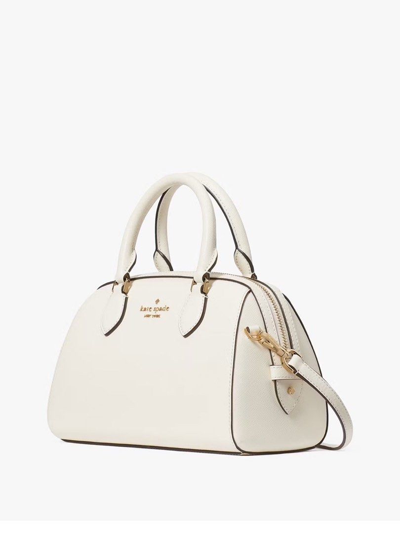 Kate Spade Madison Saffiano Leather Small Duffle Crossbody in Meringue ...