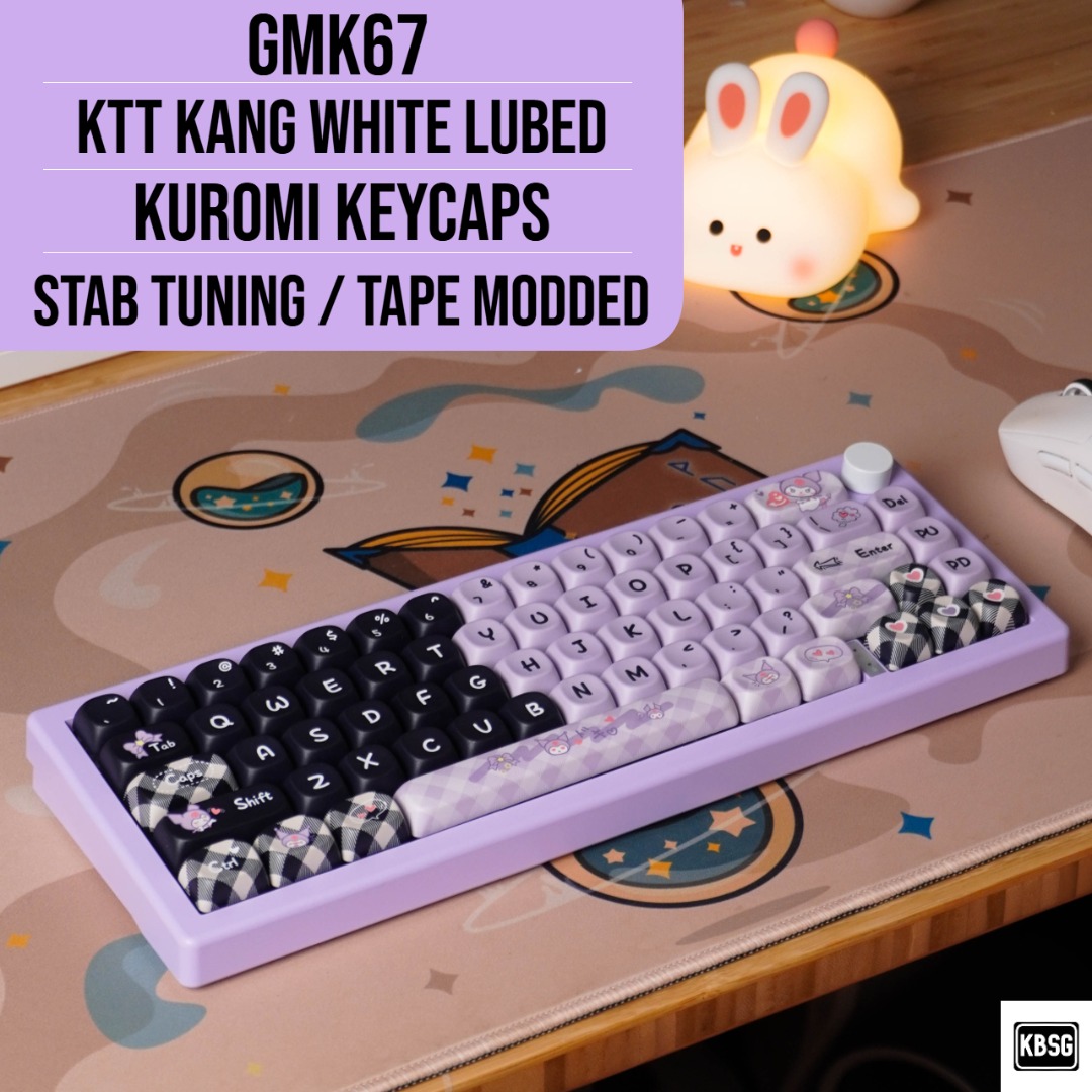 Kuromi GMK67 Custom Keyboard THOCK, Computers & Tech, Parts ...