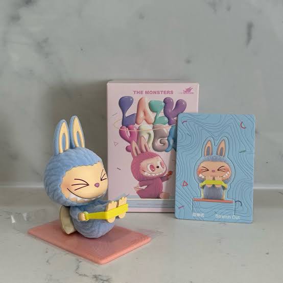 Labubu Lazy Yoga, Hobbies & Toys, Toys & Games on Carousell