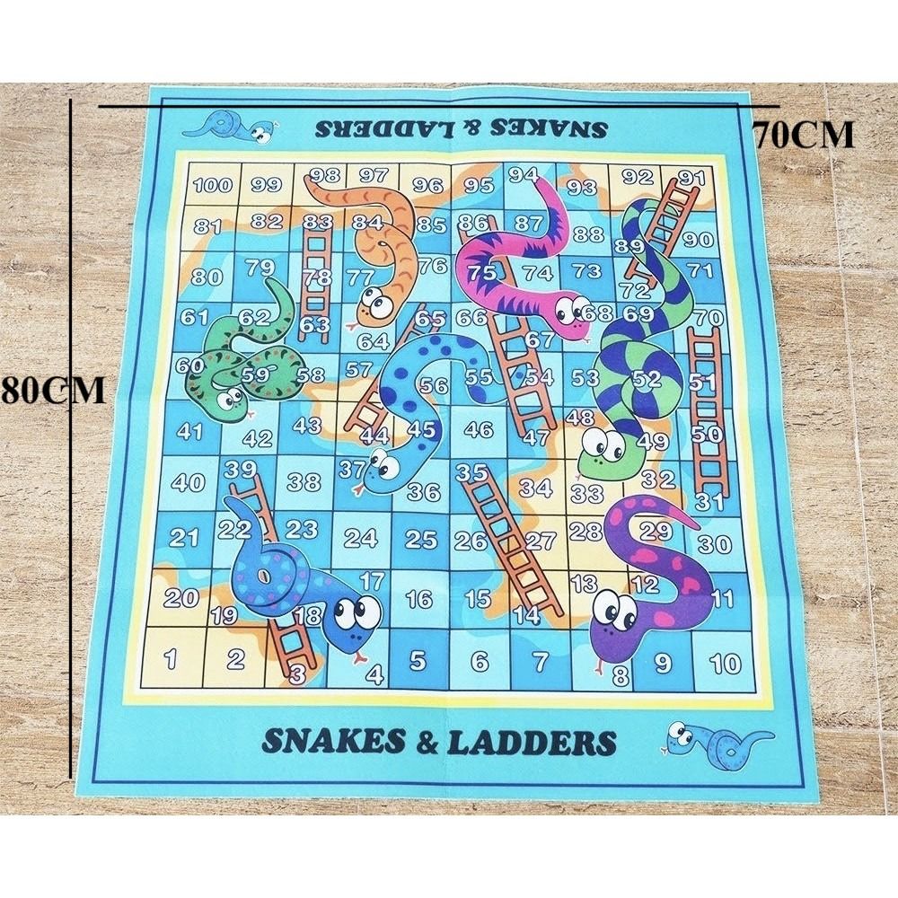 Large Snake and Ladder Mat / Flying Chess Mat Boardgame Family Bonding ...