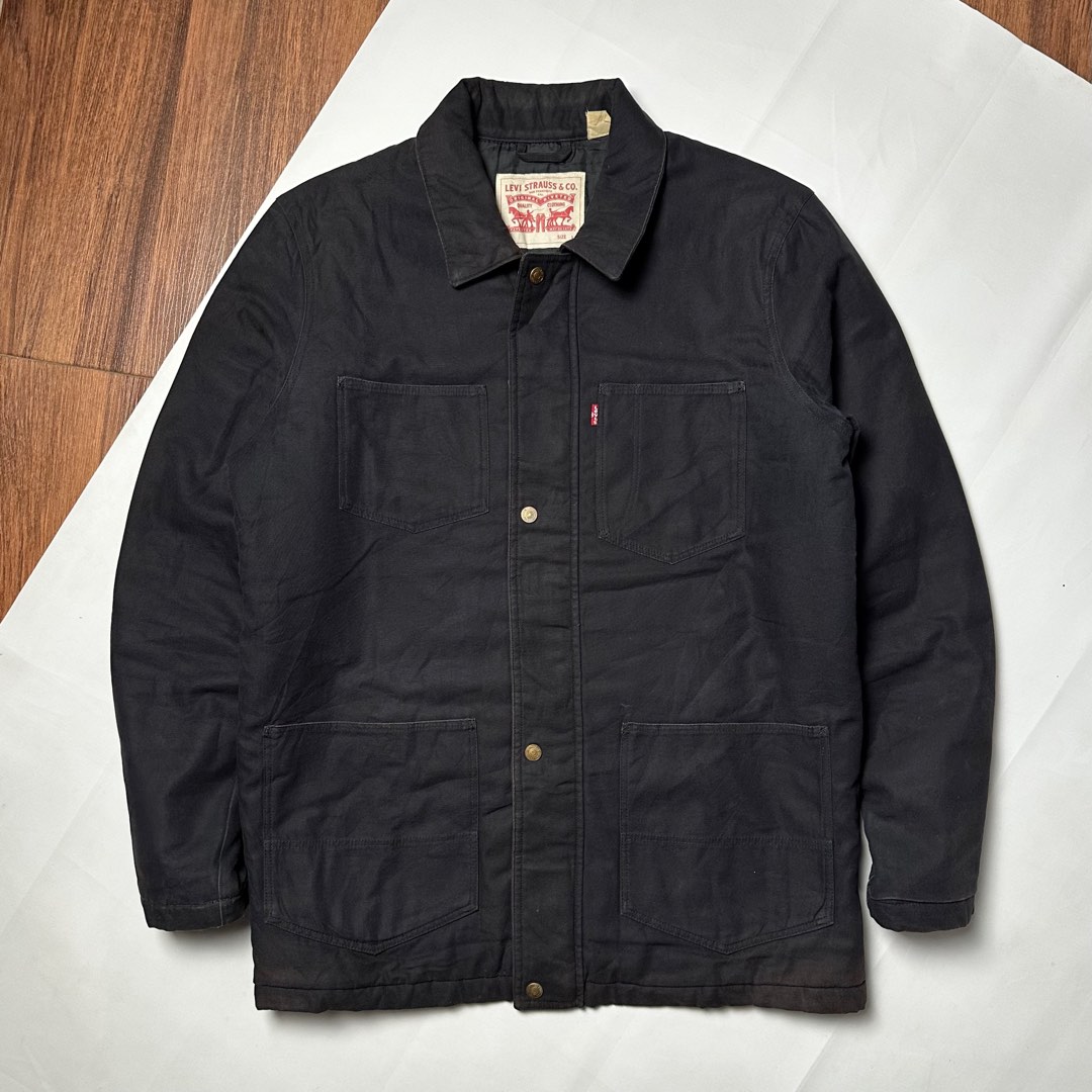 LEVI'S CHORE JACKET, Fesyen Pria, Pakaian , Atasan di Carousell