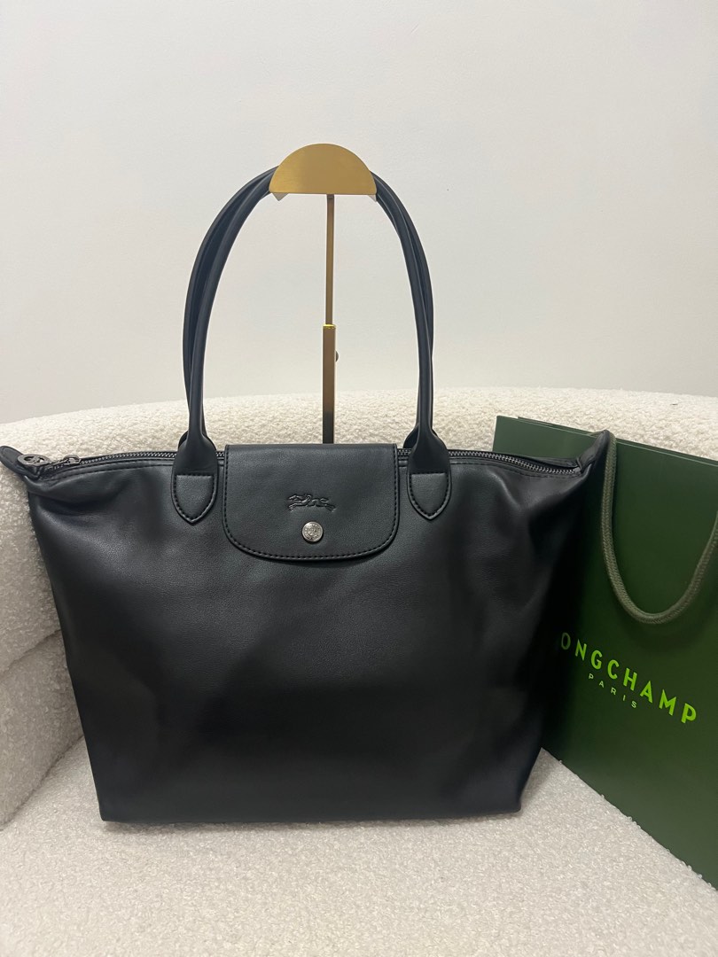 Longchamp Long Handle in Leather Black Shoulder Bag, Luxury, Bags ...