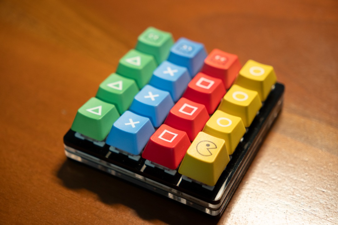 Mini Black 16 Keys Mechanical Red Switch Programmable Gaming Keyboard ...