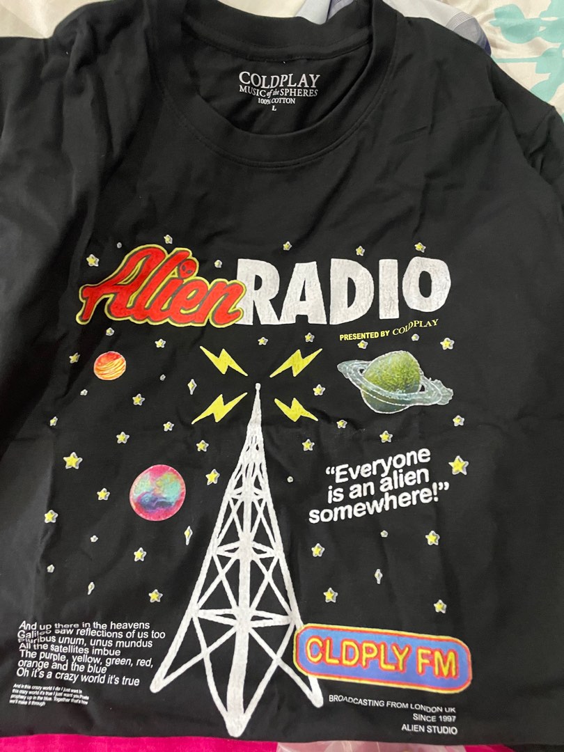 Original Coldplay - Alien Radio Music Of The Spheres World Tour, Men's ...