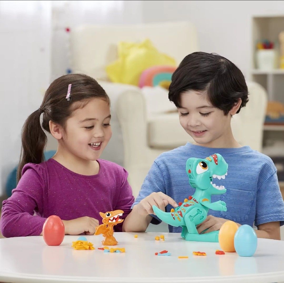 Play-Doh Dino Crew Crunchin' T-Rex, Dinosaur Toy with Funny Dinosaur ...