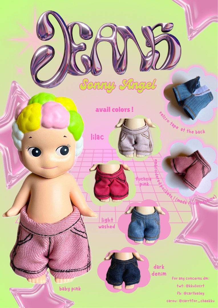 pre-order sonny angel jorts jeans denim pants made even shorter (check ...