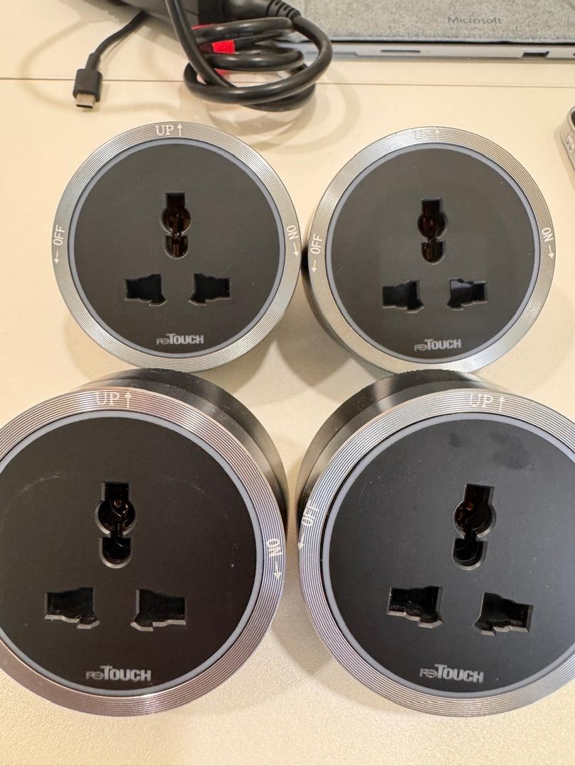 ReTouch Power Socket 13A (Flat Pin, Grey Color) - Set of 4, TV & Home ...