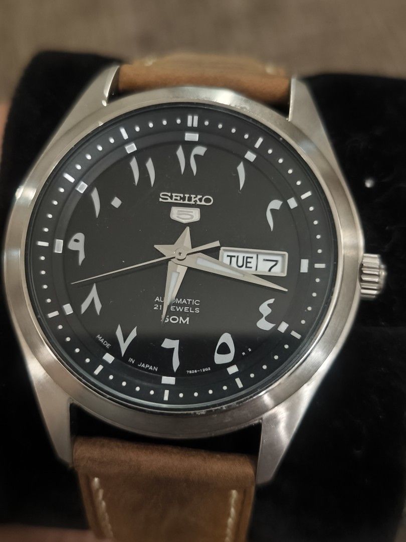 Seiko SNKP21J1 Seiko 5 Arabic Series 42mm Stainless Steel Case Full Set ...