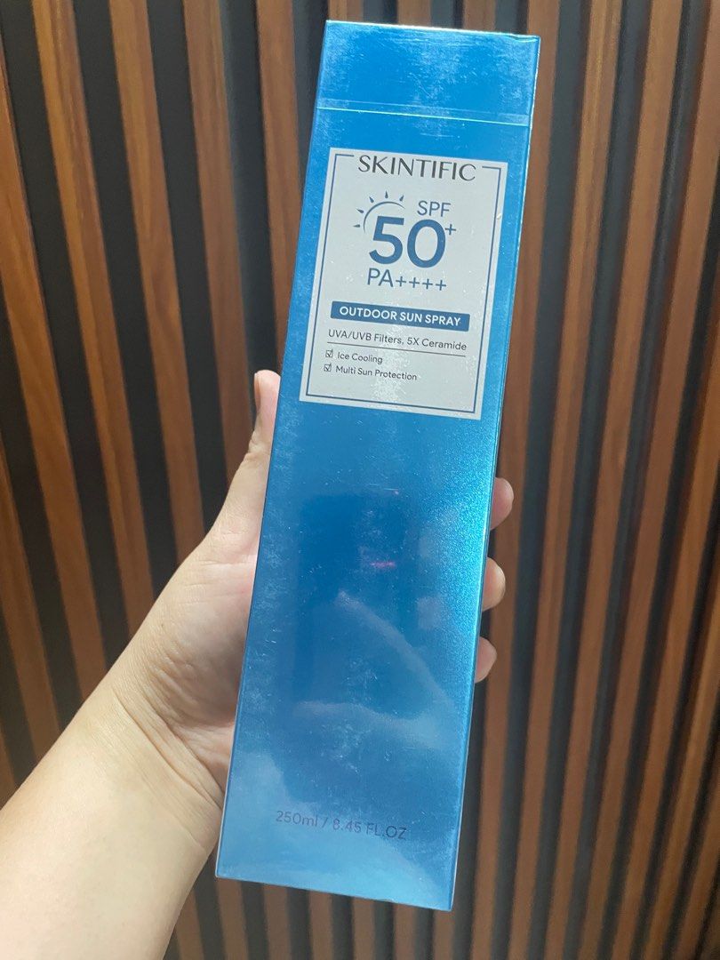 SKINTIFIC Outdoor Sunscreen Spray SPF 50+ PA++++ 250ml sunblock mist ...