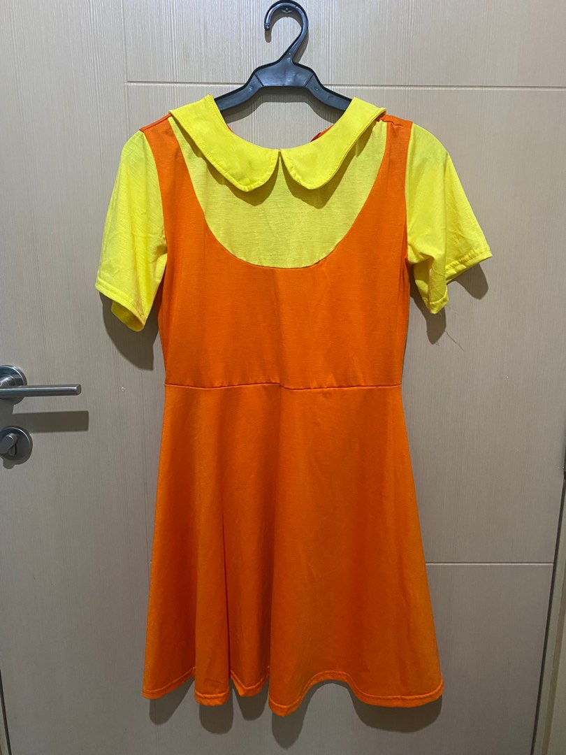 Squid Game Costume Doll Orange Dress Party Halloween Costume, Women's ...