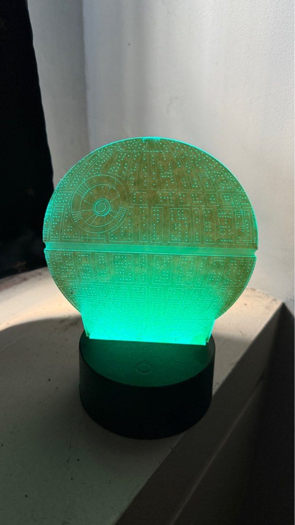 Star wars death star 3D LED Illusion Night Lights Touch Color Changing ...