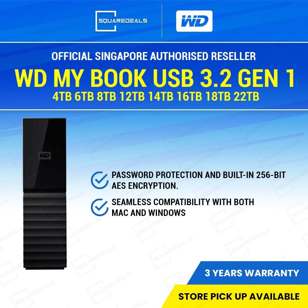 (FREE DELIVERY) Western Digital WD My Book Desktop Backup External Hard ...