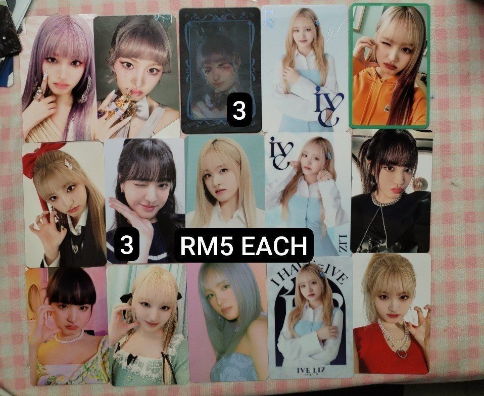 WTS IVE OFFICIAL PHOTOCARD WONYOUNG LIZ GAEUL LEESEO YUJIN REI DIVE ...