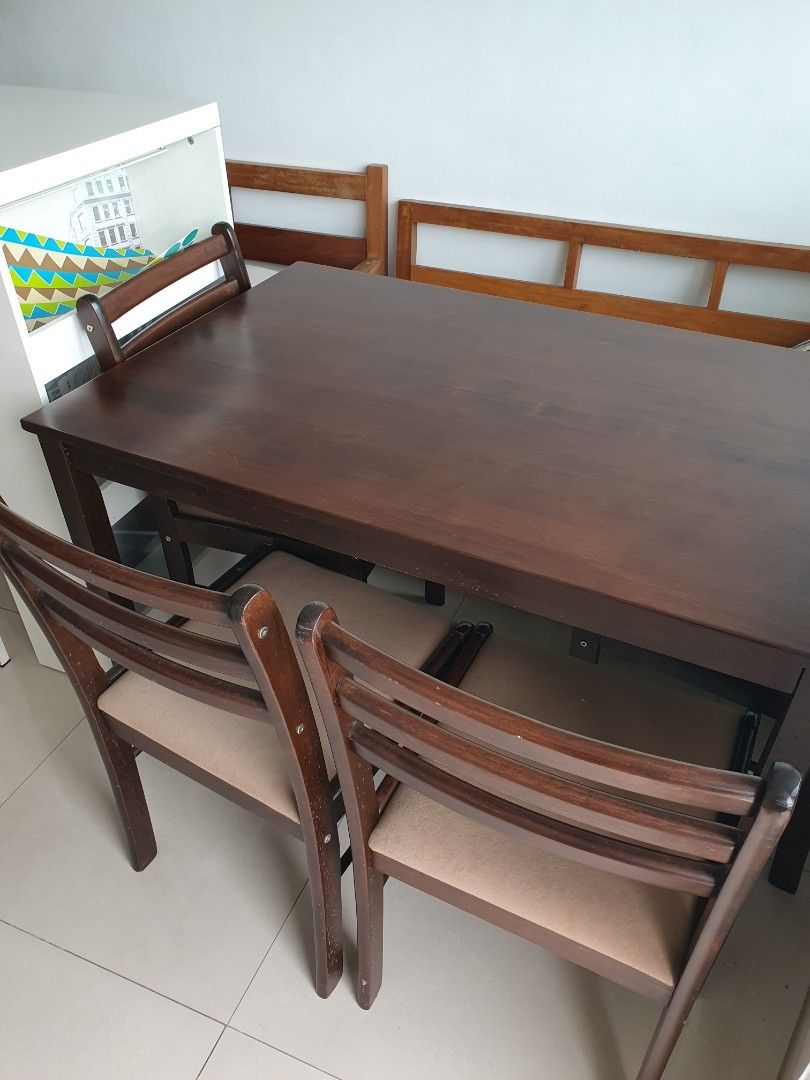 4 seater dining set (from Mandaue), Furniture & Home Living, Furniture ...