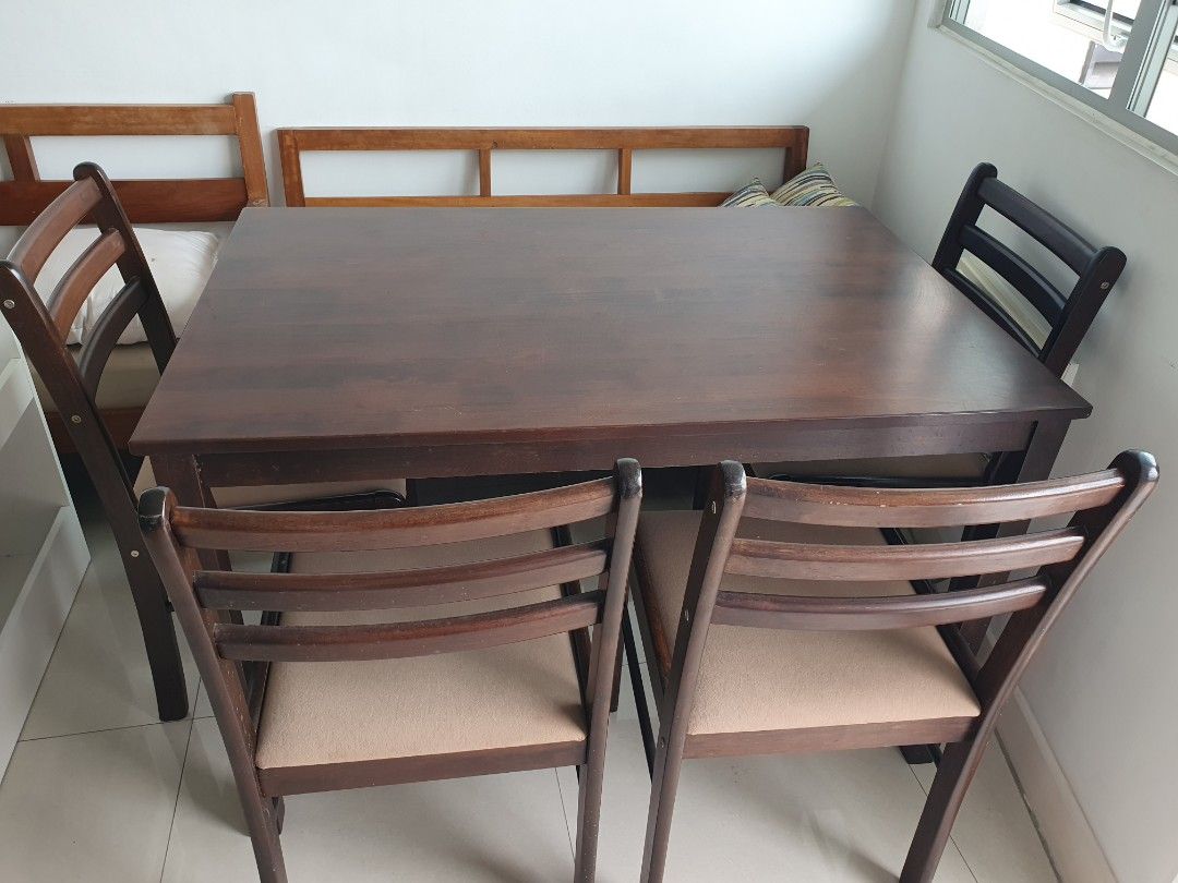 4 seater dining set (from Mandaue), Furniture & Home Living, Furniture ...