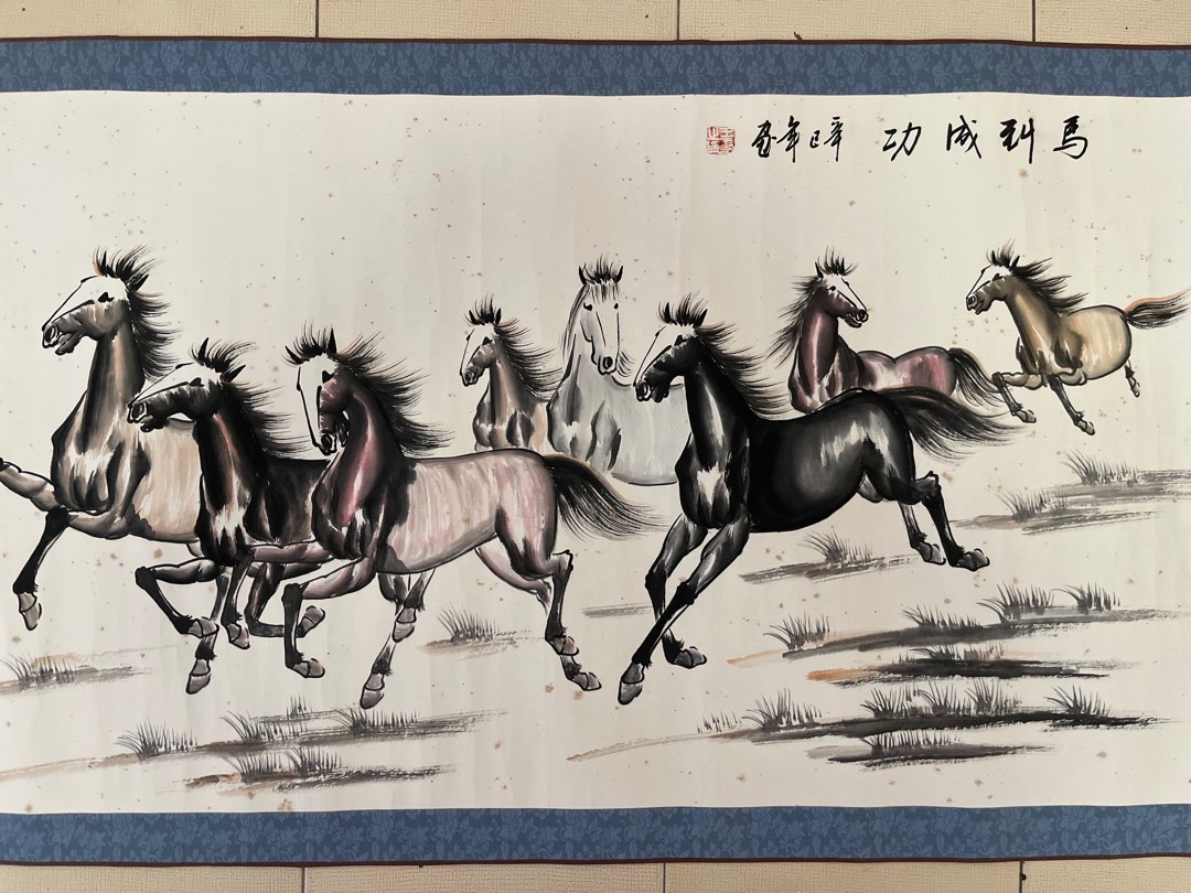 Antique vintage 8 Eight horse painting ( # Chinese , # drawing , #art ...