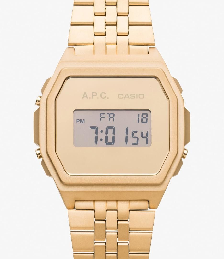 A.P.C. X CASIO WATCH 手錶 A1000ACG-9jr gold 金色 apc casio, 男裝, 手錶及配件, 手錶 - Carousell