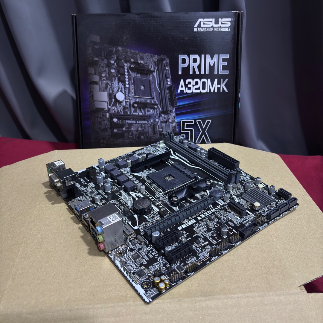 Asus Prime a320-k am4 ryzen motherboard, Computers & Tech, Parts ...