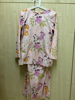 Muaz Baju kurung kelas kuliah raya brown nude, Women's Fashion ...