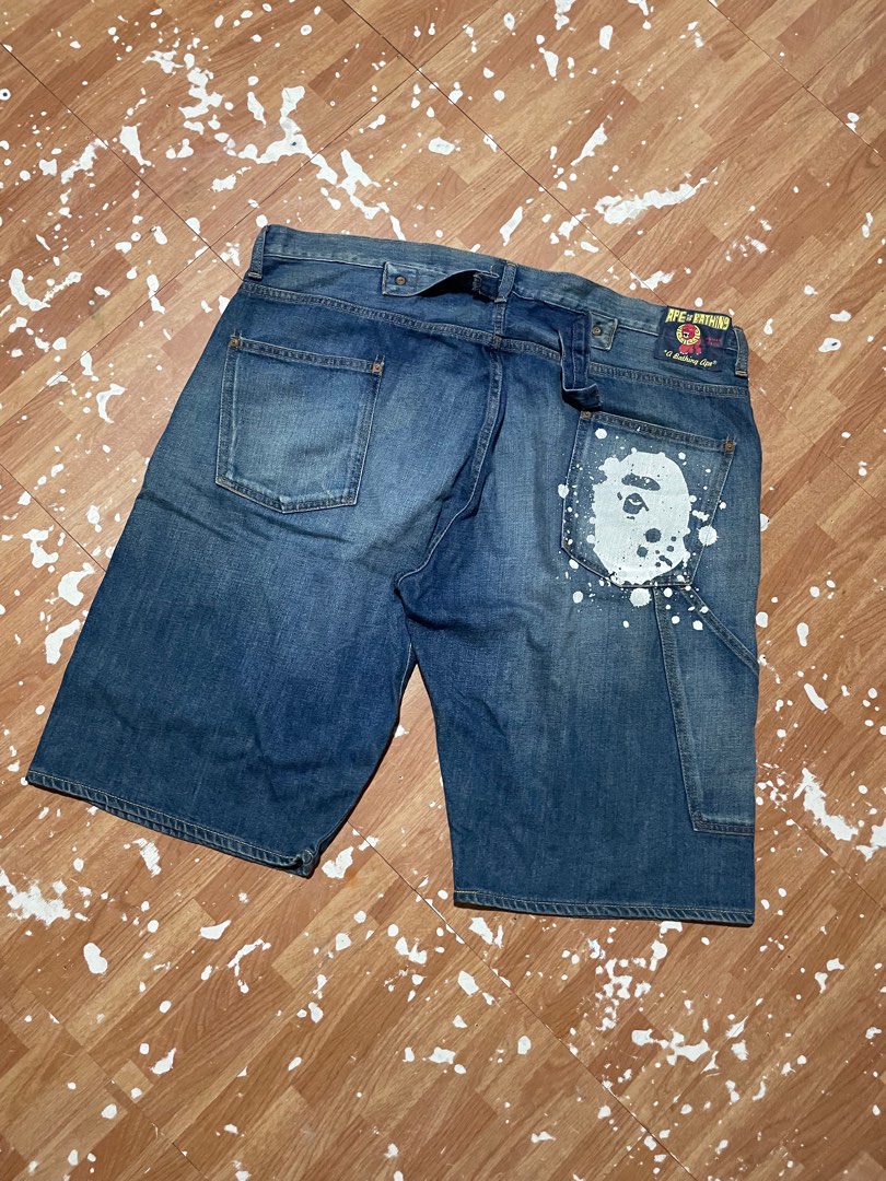 Bape OG Denim Jorts, Men's Fashion, Bottoms, Shorts on Carousell