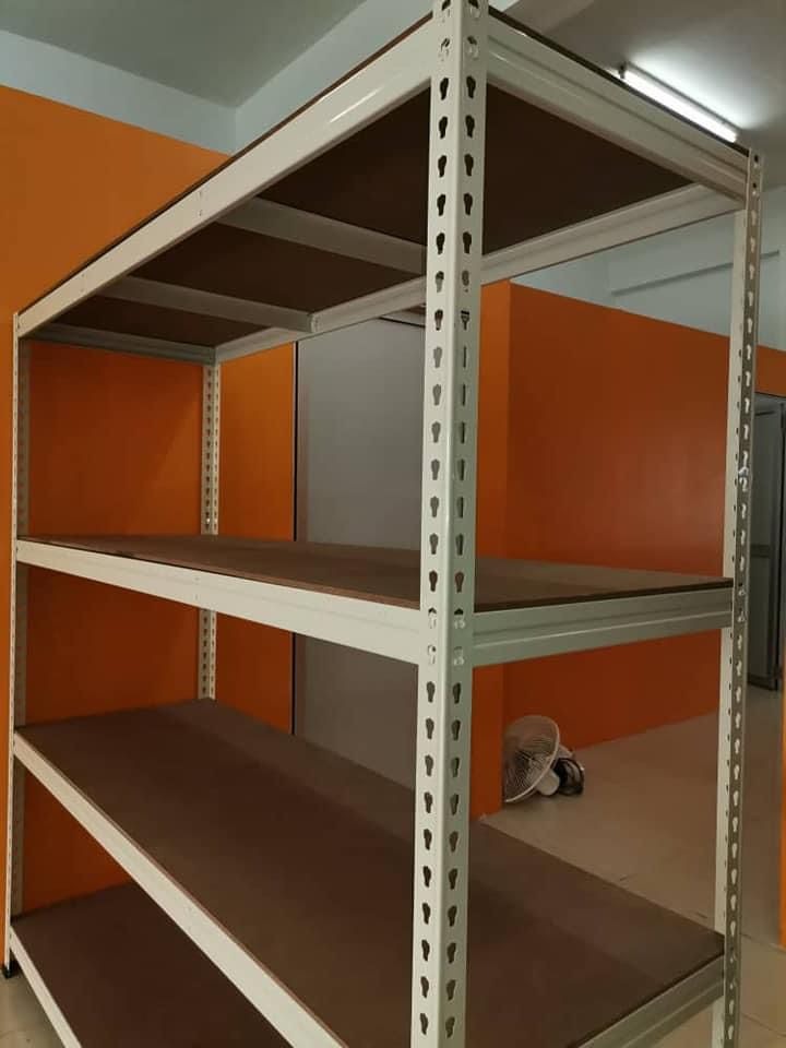 Boltless Iron Rack 6 Tiers Wooden Shelves, Furniture & Home Living ...