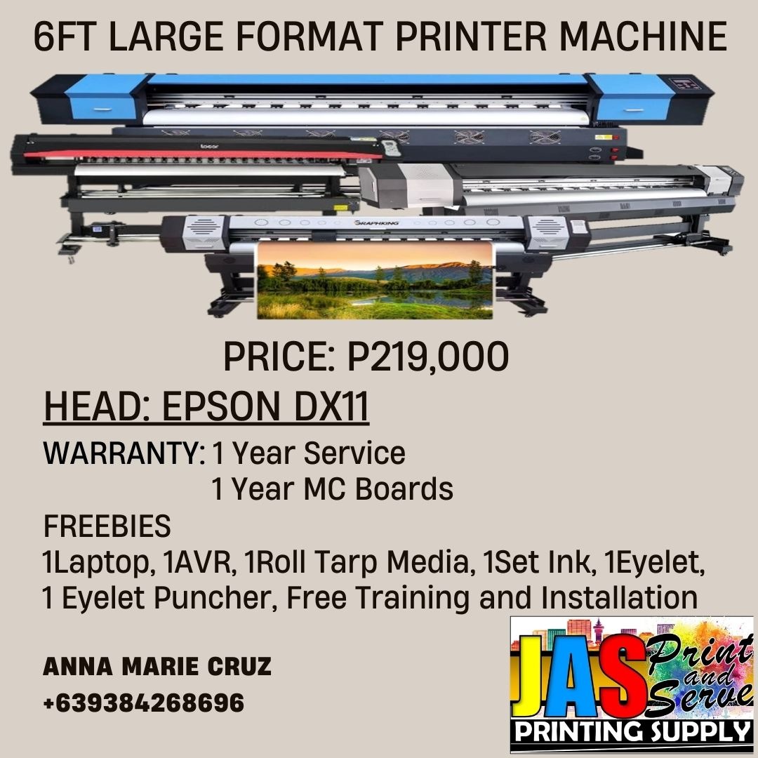 Brand New 6ft Large Format Printer Machine; Print Head Epson DX11 Eco ...