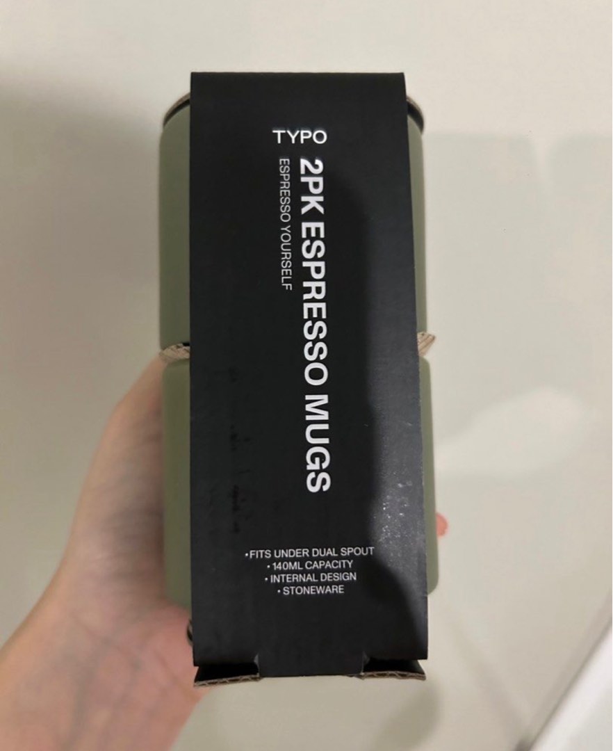 Brand new Typo Sage Green Espresso Mugs, Furniture & Home Living ...