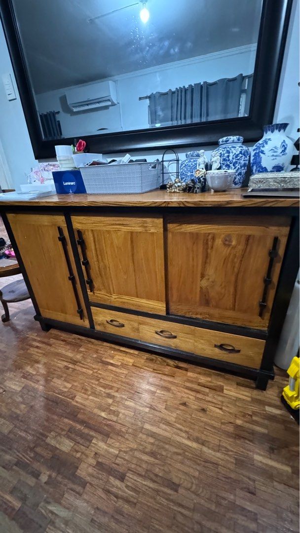 Buffet table vigan solid wood, Furniture & Home Living, Furniture ...