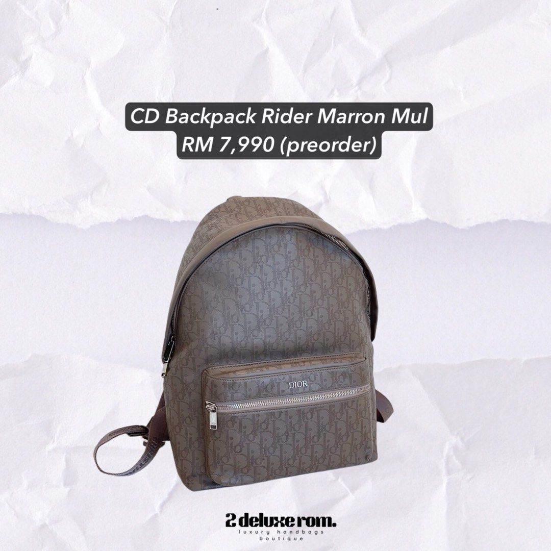 CD Backpack Rider Marron Mul | FIXED PRICE, Luxury, Bags & Wallets on ...