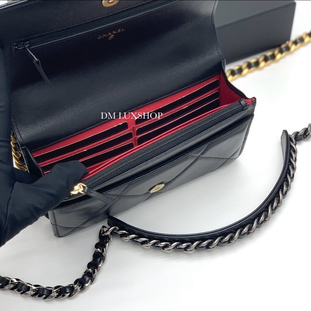 Chanel Black 19 WOC GHW, Luxury, Bags & Wallets on Carousell