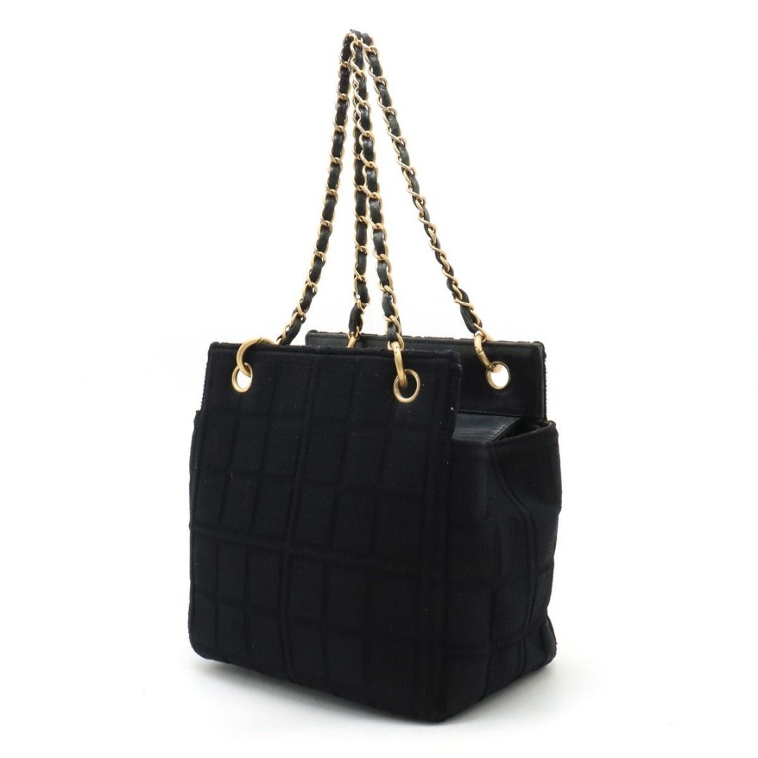 Chanel Chocolate Bar Coco Mark Chain Tote Bag, Women's Fashion, Bags ...
