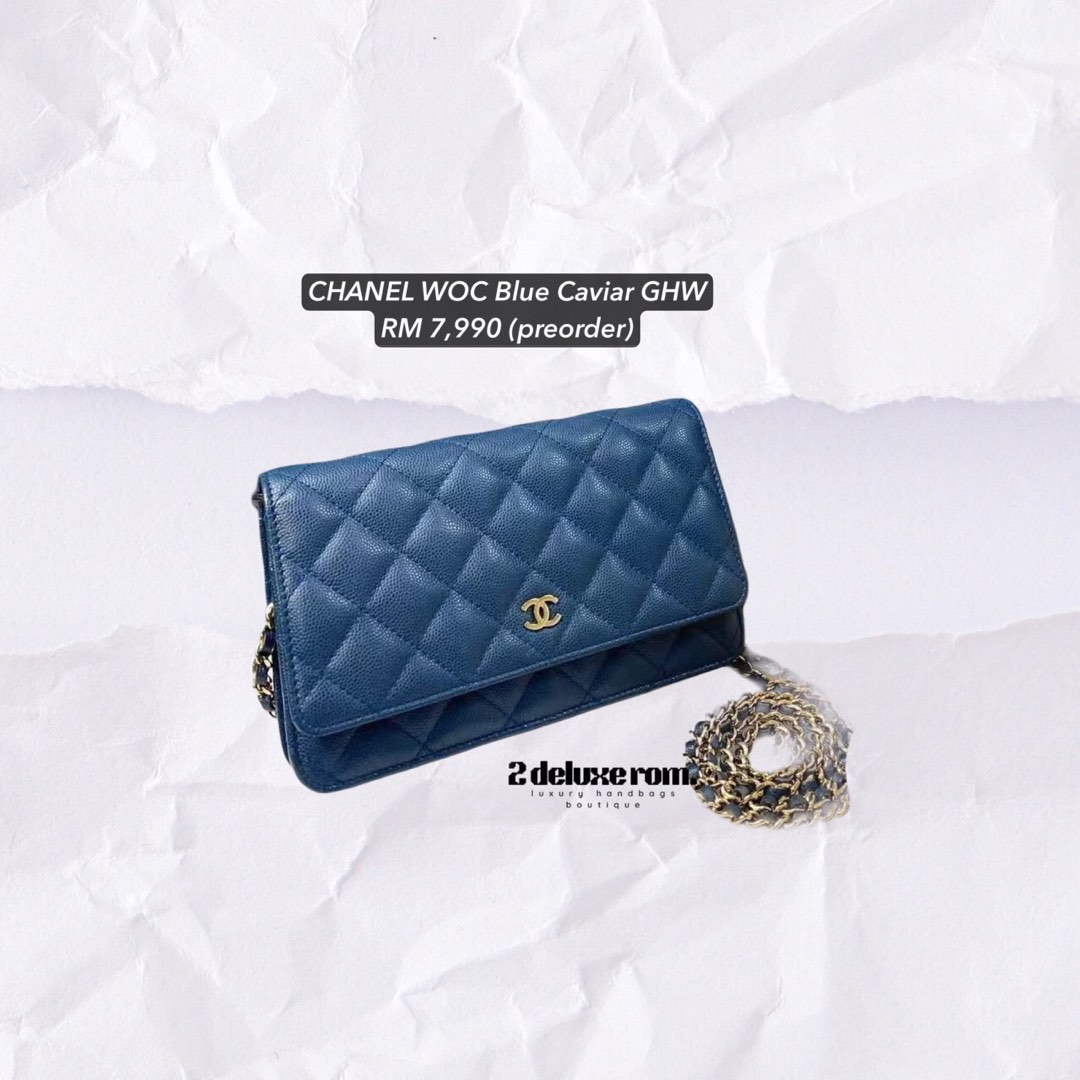 CHANEL WOC Blue Caviar GHW | FIXED PRICE, Luxury, Bags & Wallets on ...