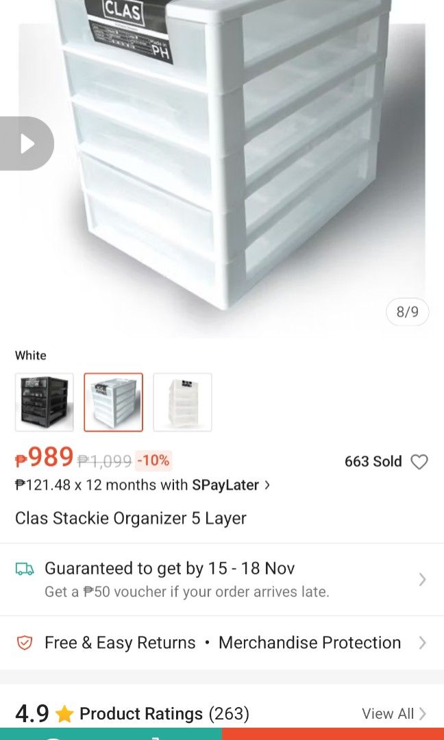 Class Stackie Organizer 5 layer drawer (Bond paper drawer), Furniture & Home Living, Furniture ...