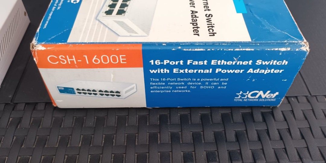 CNET LAN SWITCH l 16-PORT ETHERNET SWITCH WITH EXTERNAL POWER ADAPTOR ...