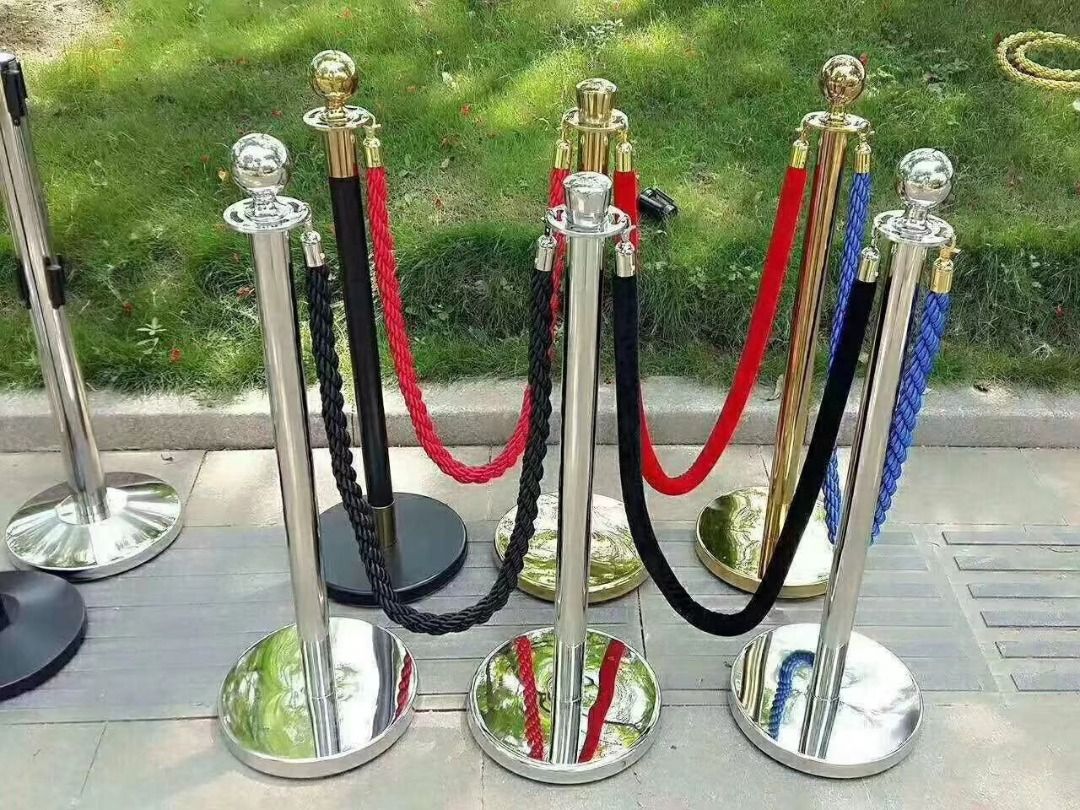 Custom Event Crowd Control Barrier Hotel Red Velvet Twist Rope Belt ...