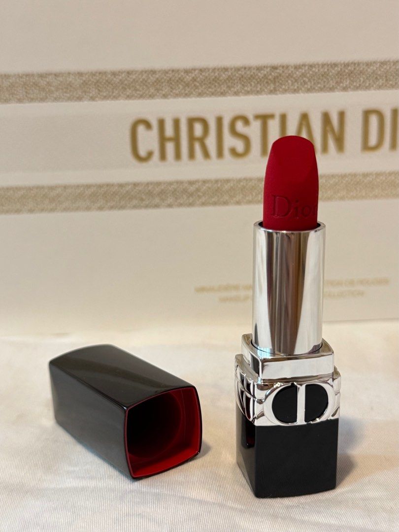 Dior Rouge Dior Couture Refillable Lipstick #999 Velvet & #849 Rouge Cinema 3.5g, 美容＆個人護理, 健康及美容 ...