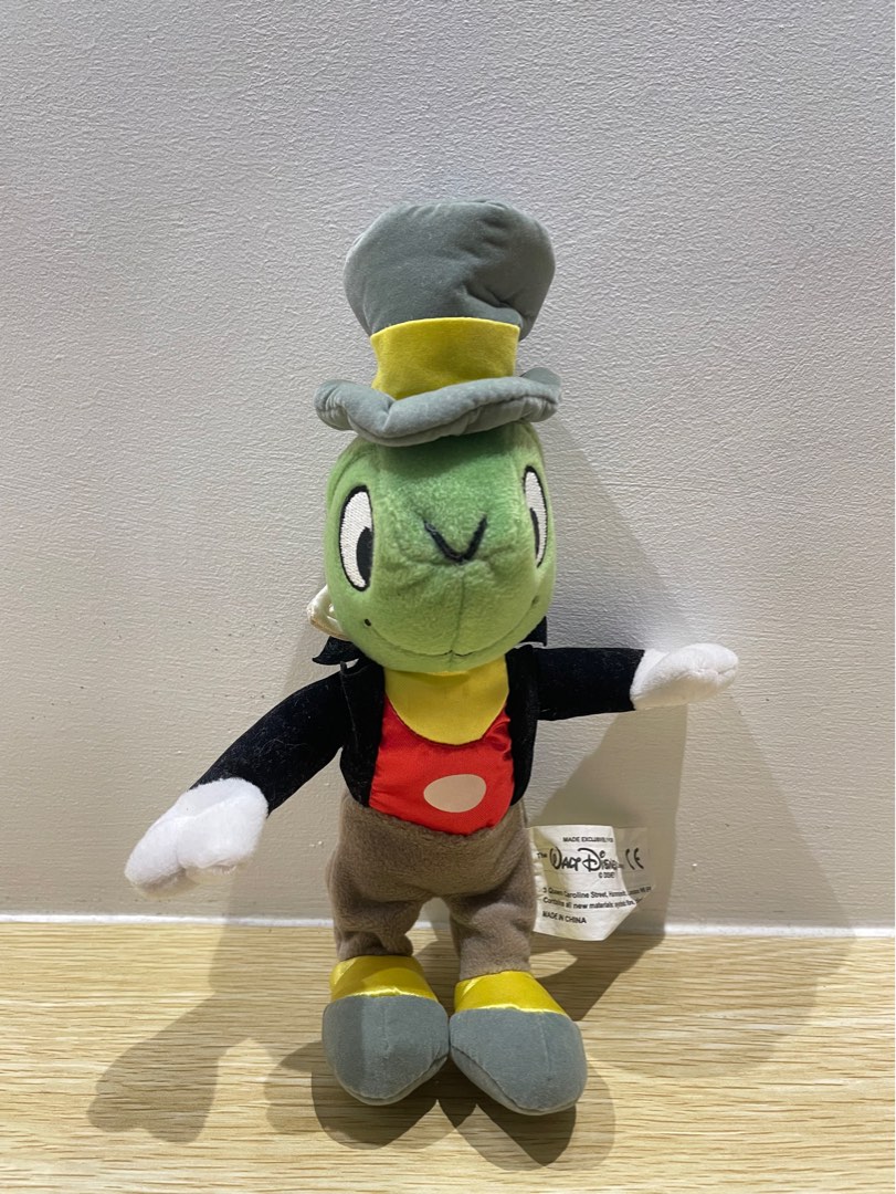 Disney Jiminy Cricket Plush Toy (Pinocchio), Hobbies & Toys, Toys ...