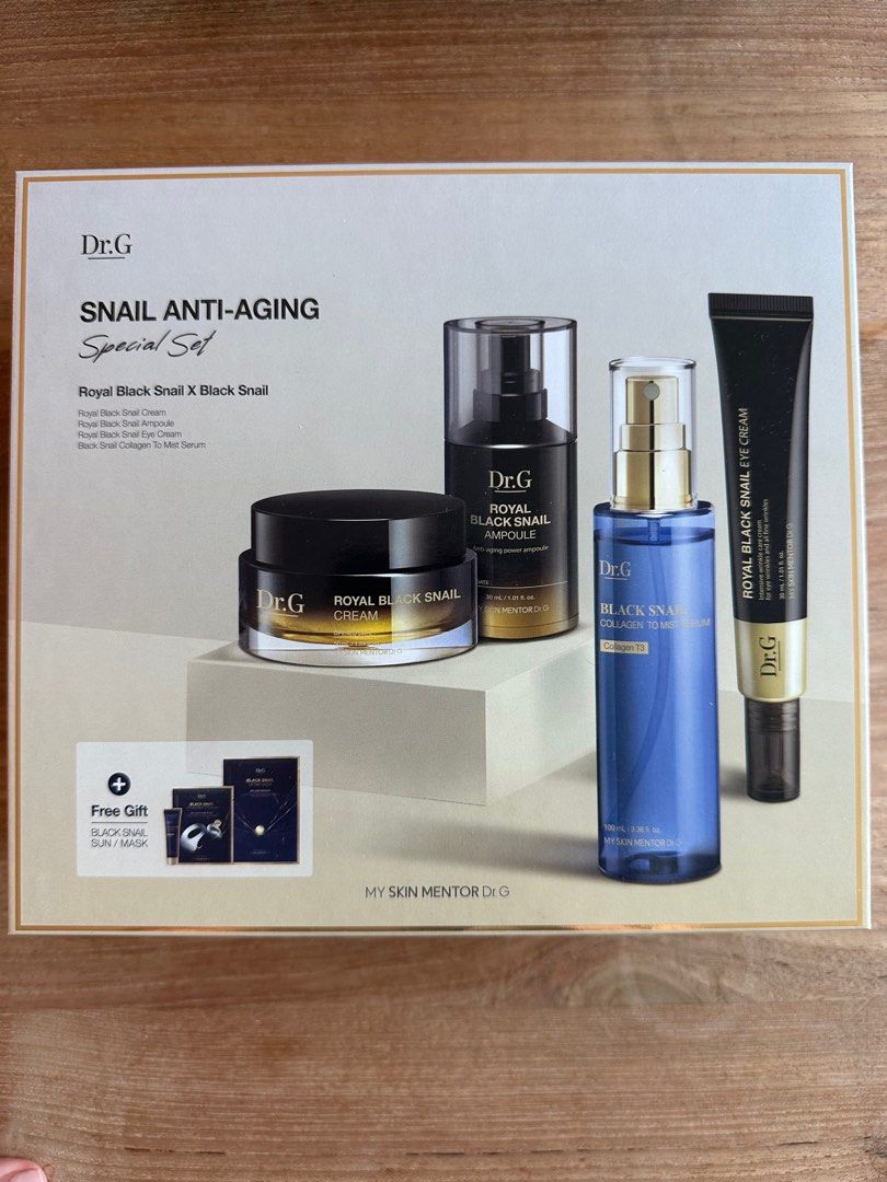 Dr.G Royal Black Snail Set 4pcs, 美容＆個人護理, 健康及美容 - 皮膚護理, 面部 - 面部護理 ...