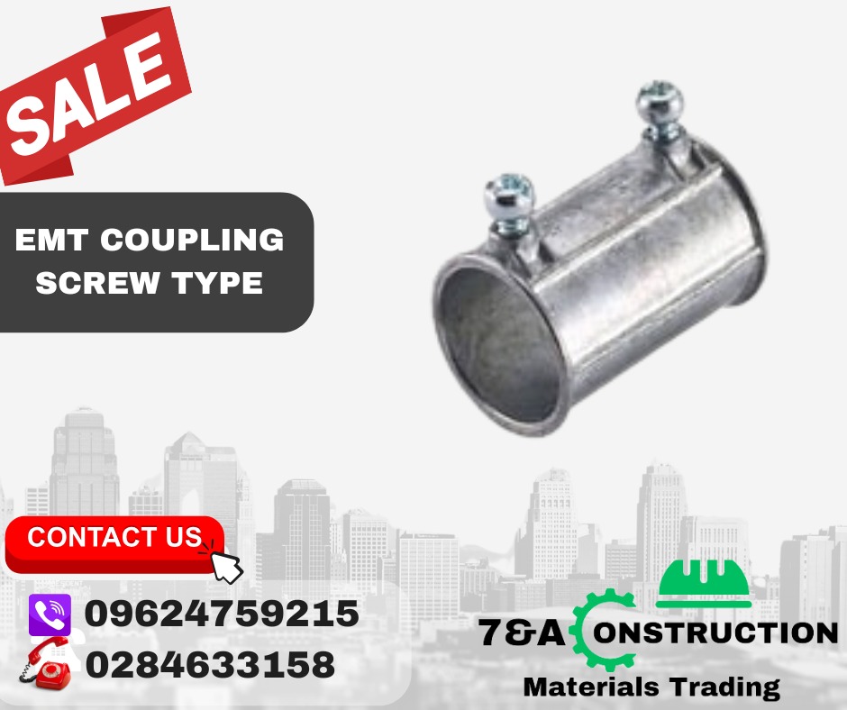 Emt coupling screw type, Commercial & Industrial, Construction & Building Materials on Carousell