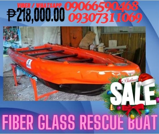 fiber glass rescue boat for sale 8- 10 persons capacity, Sports ...