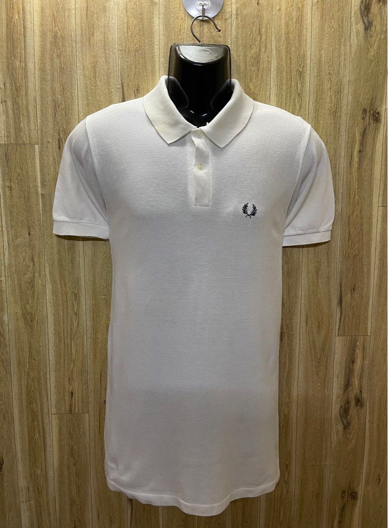 fred perry white, Men's Fashion, Tops & Sets, Tshirts & Polo Shirts on ...
