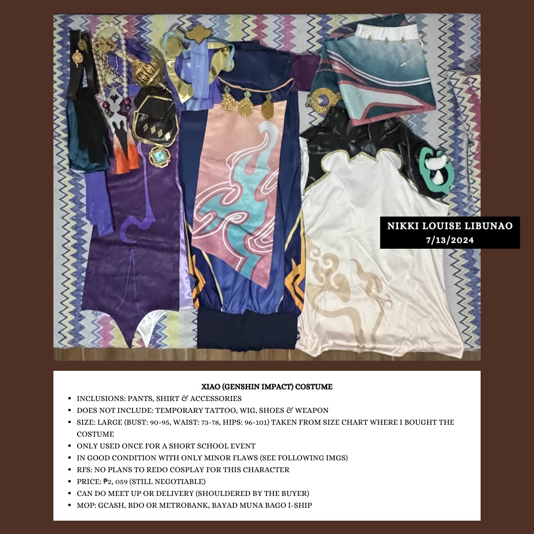 GENSHIN IMPACT XIAO COSTUME, Men's Fashion, Tops & Sets, Sets ...