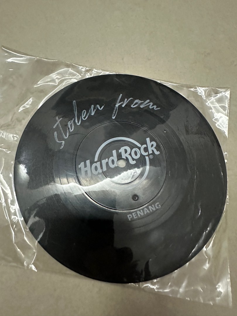 Hard Rock Cafe vynil vibe coaster, Everything Else, Others on Carousell