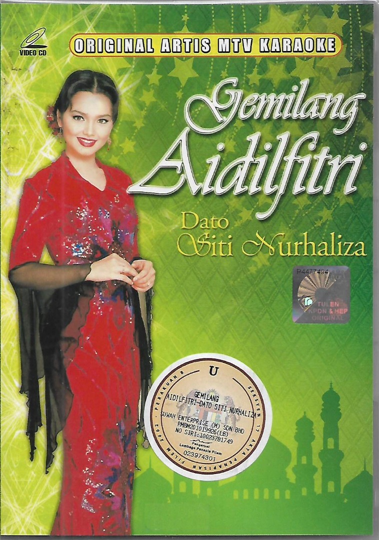 Hari Raya Album - Dato' Siti Nurhaliza Gemilang Aidilfitri VCD Karaoke Original MTV New And ...