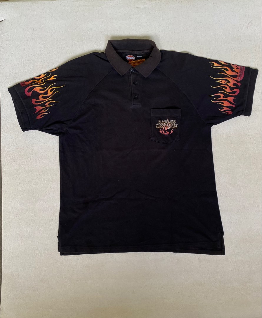 Harley Davidson Polo Shirt Vintage HD 2006 Norton Mooneyes Lawless ...