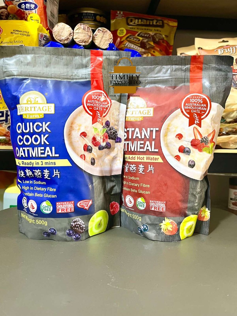 Heritage Quick Cook/Instant Oatmeal Outmeal 500g (Berries/Strawberry ...